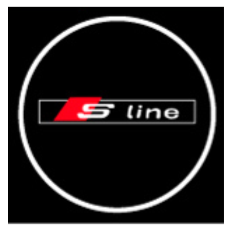 Module éclairage bas de portes logo led S Line pour Audi